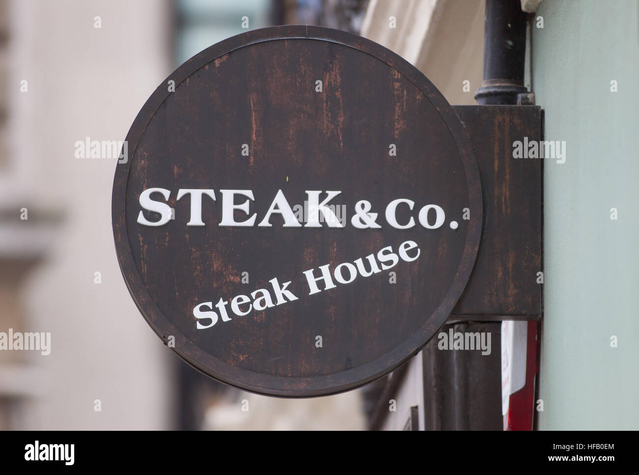 Steak & Co. Steak House sign Stock Photo - Alamy