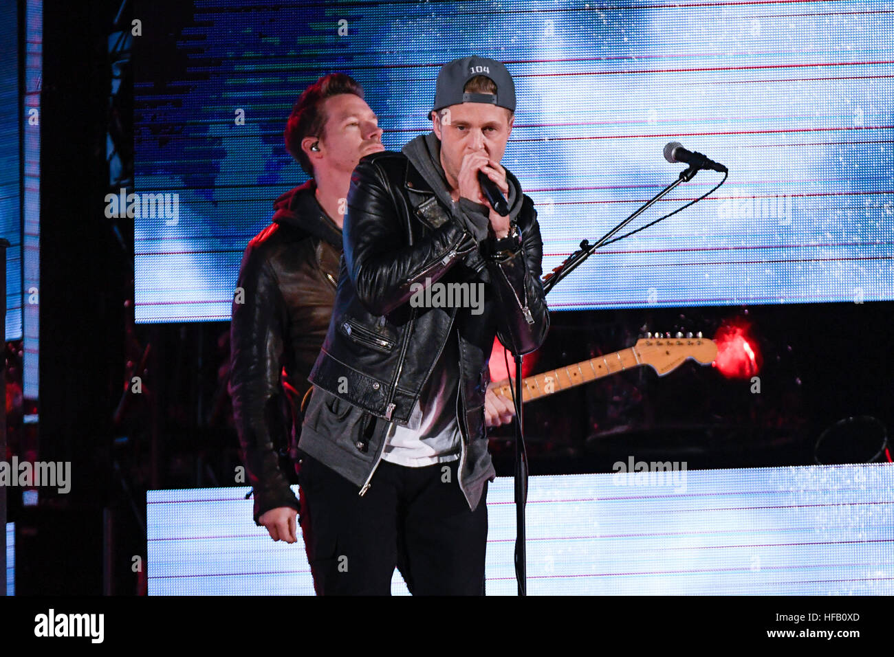 OneRepublic performs at the halftime show during the 104th Grey Cup ...
