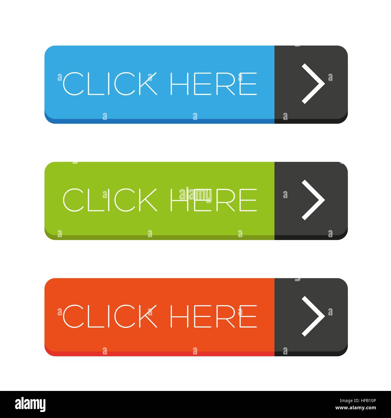 Click Here button set Stock Vector Image & Art - Alamy