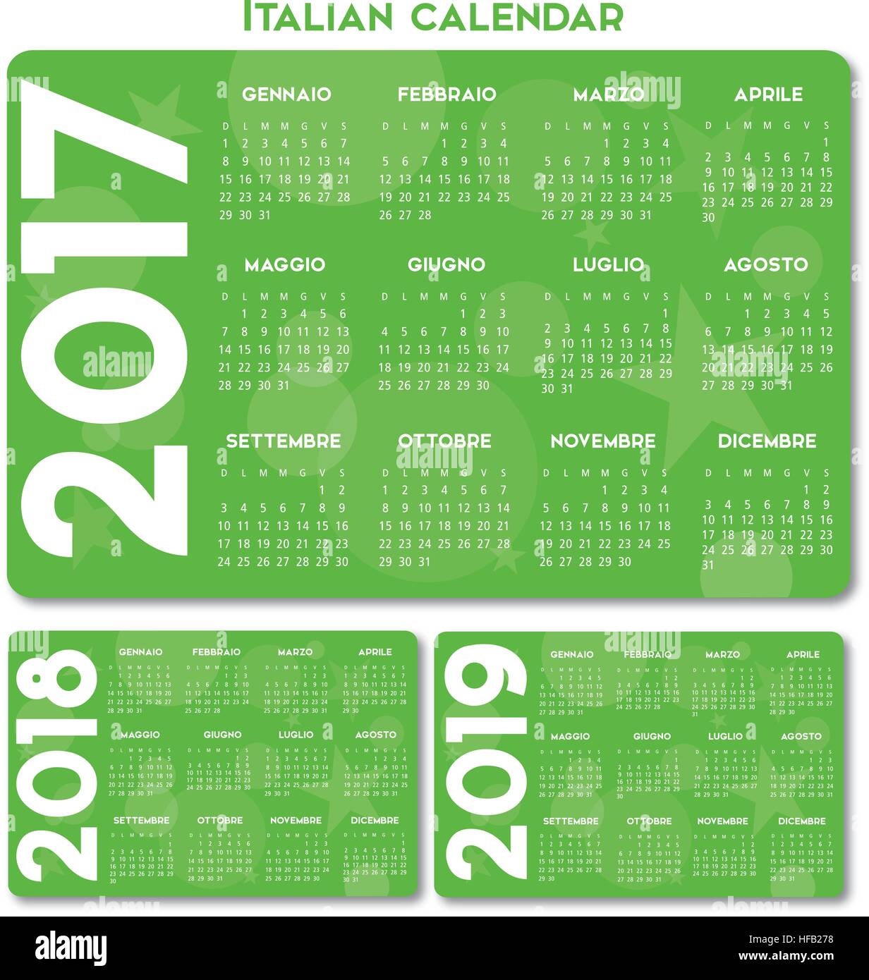 Italian calendar hi-res stock photography and images - Alamy