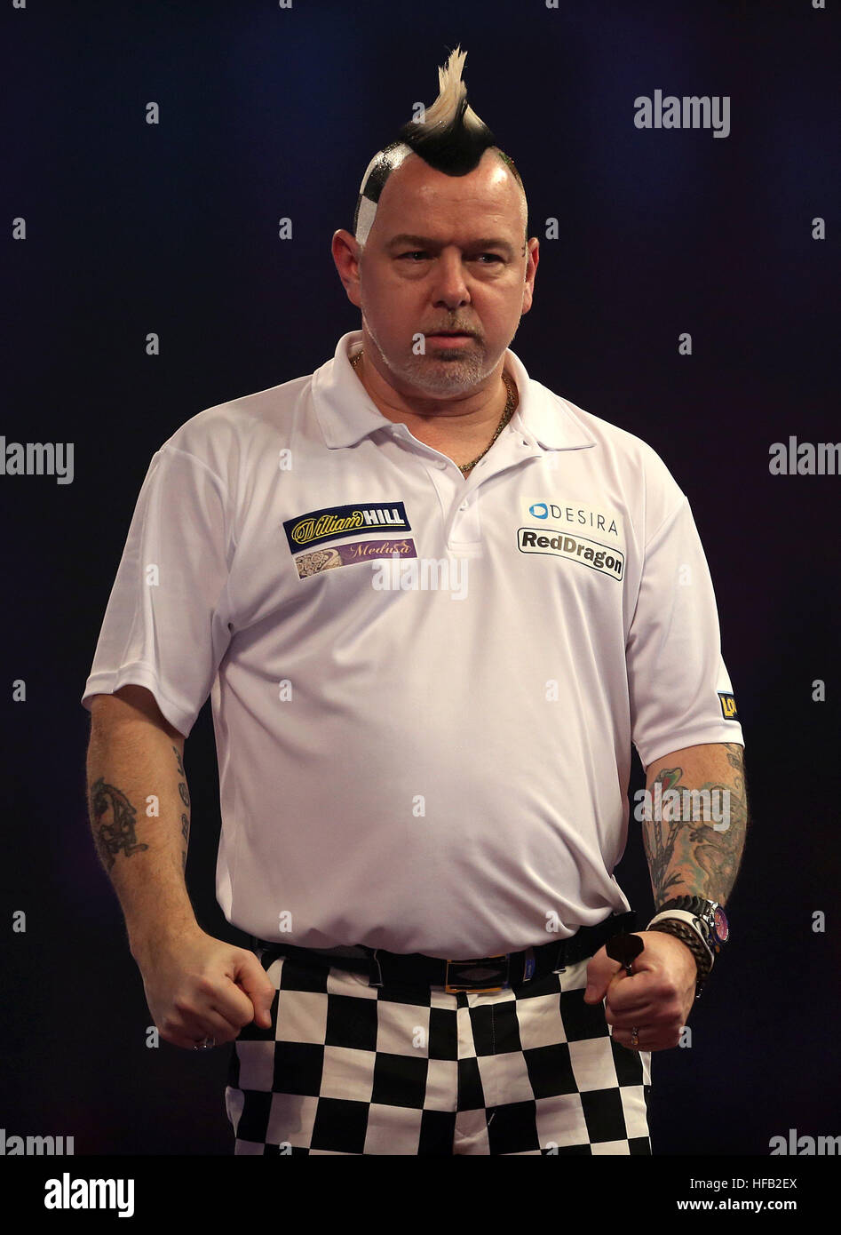 Peter Wright after winning his match during day twelve of the William ...