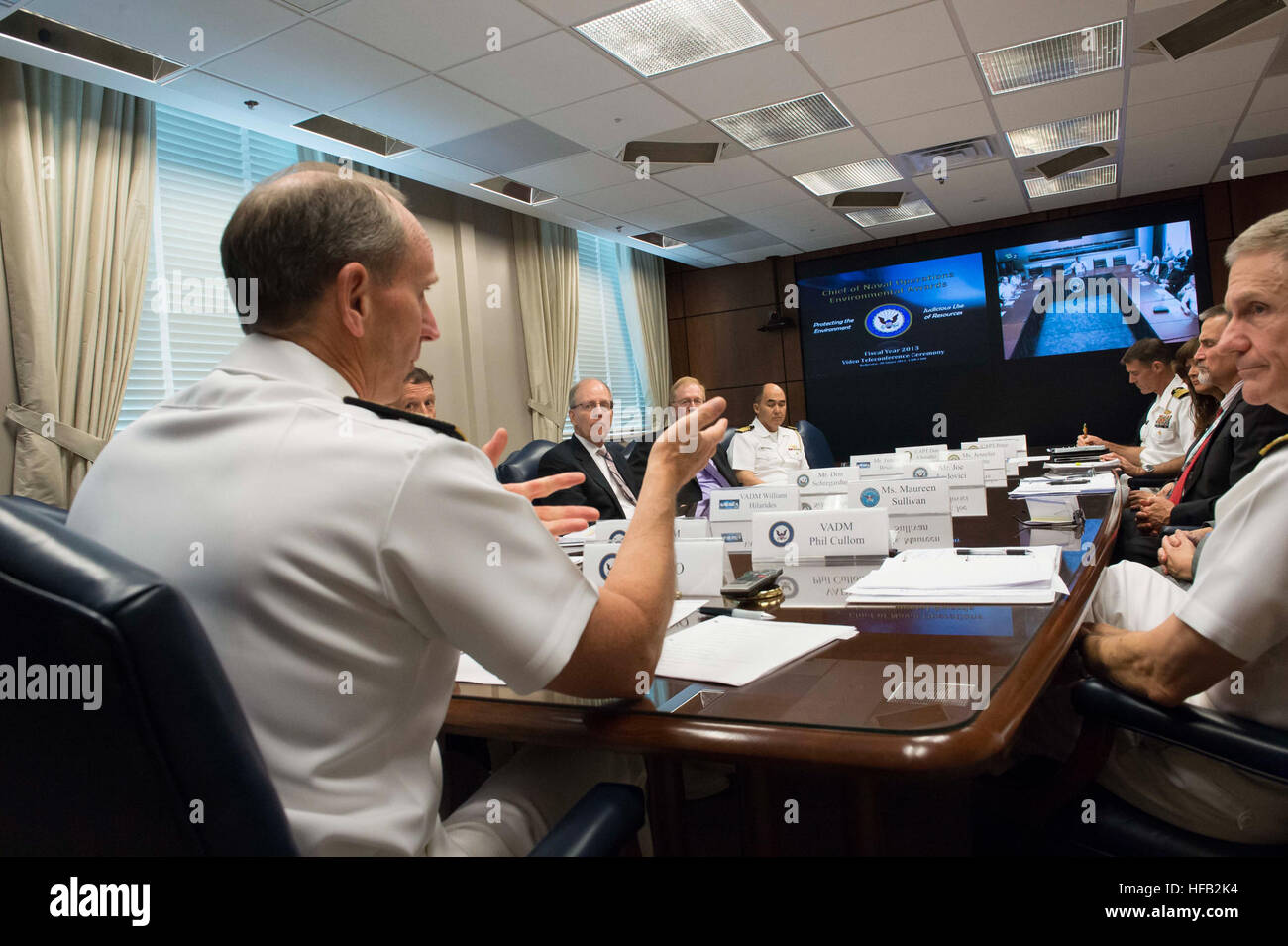 Chief of Naval Operations (CNO) Adm. Jonathan Greenert congratulates 24 ...