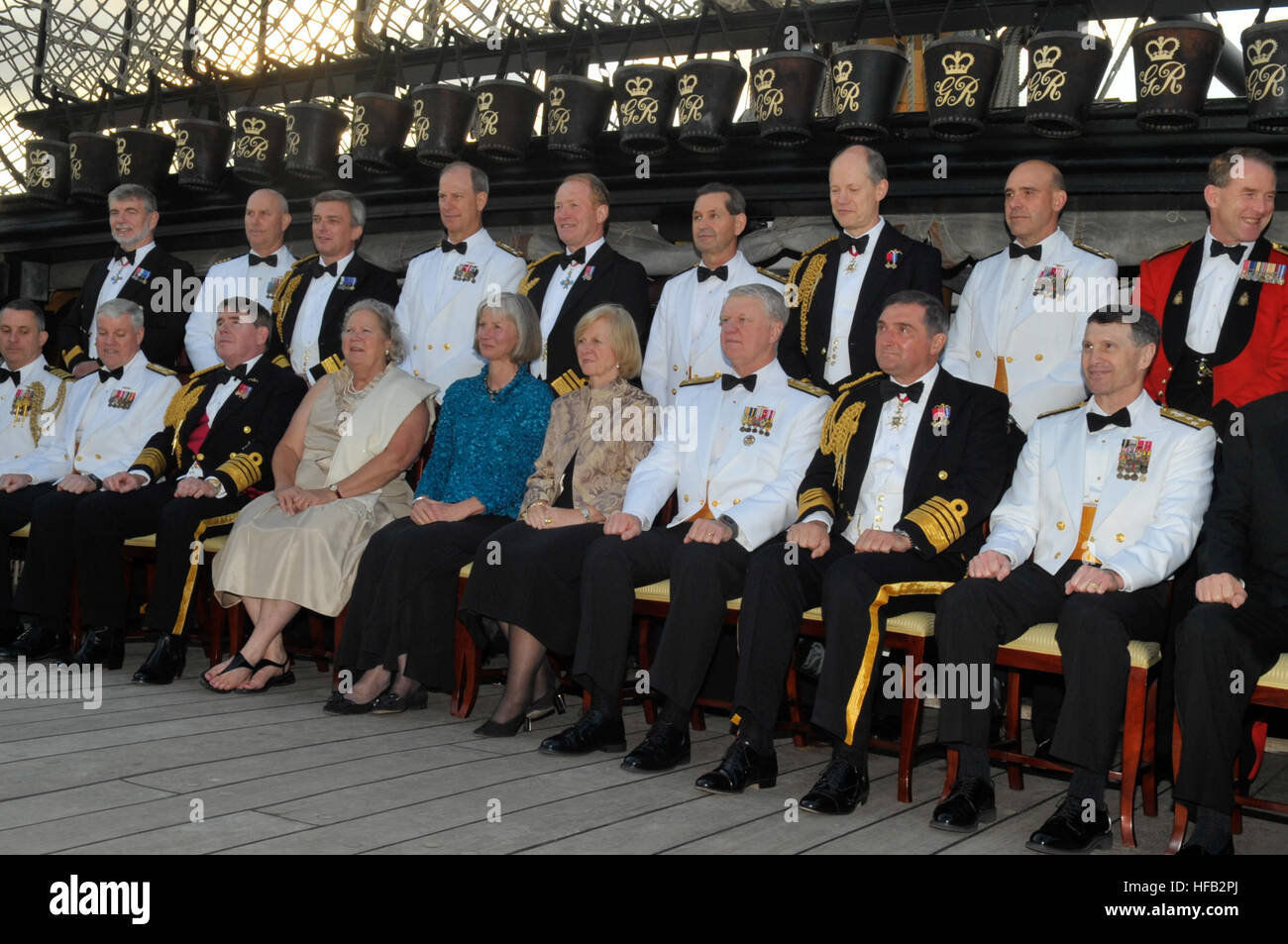 British navy Adm. Mark Stanhope, front row, third from left, first sea ...