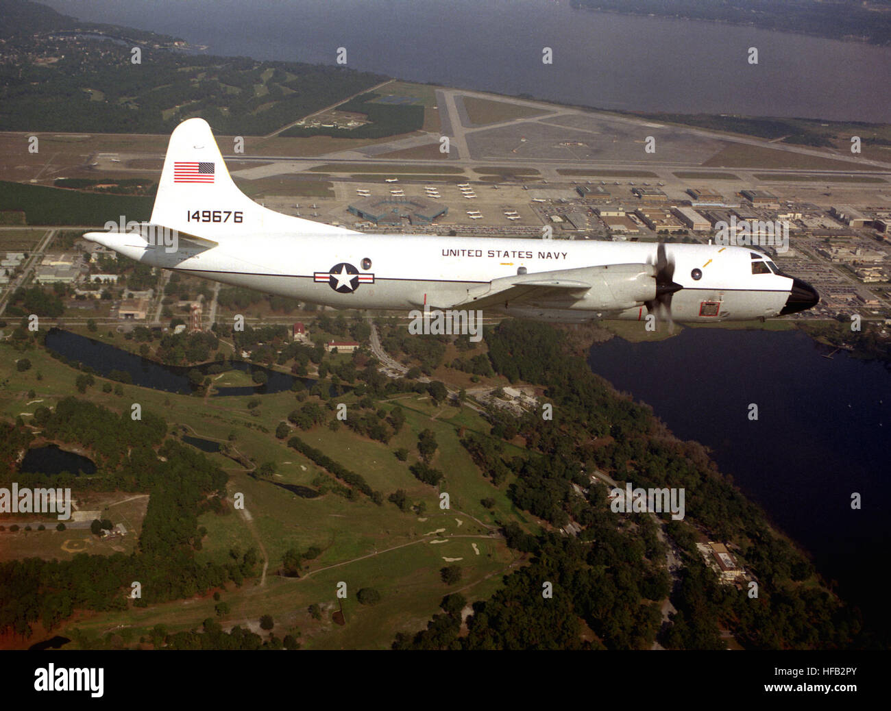 Right side view of the Chief of Naval Operations P-3C Orion aircraft in ...