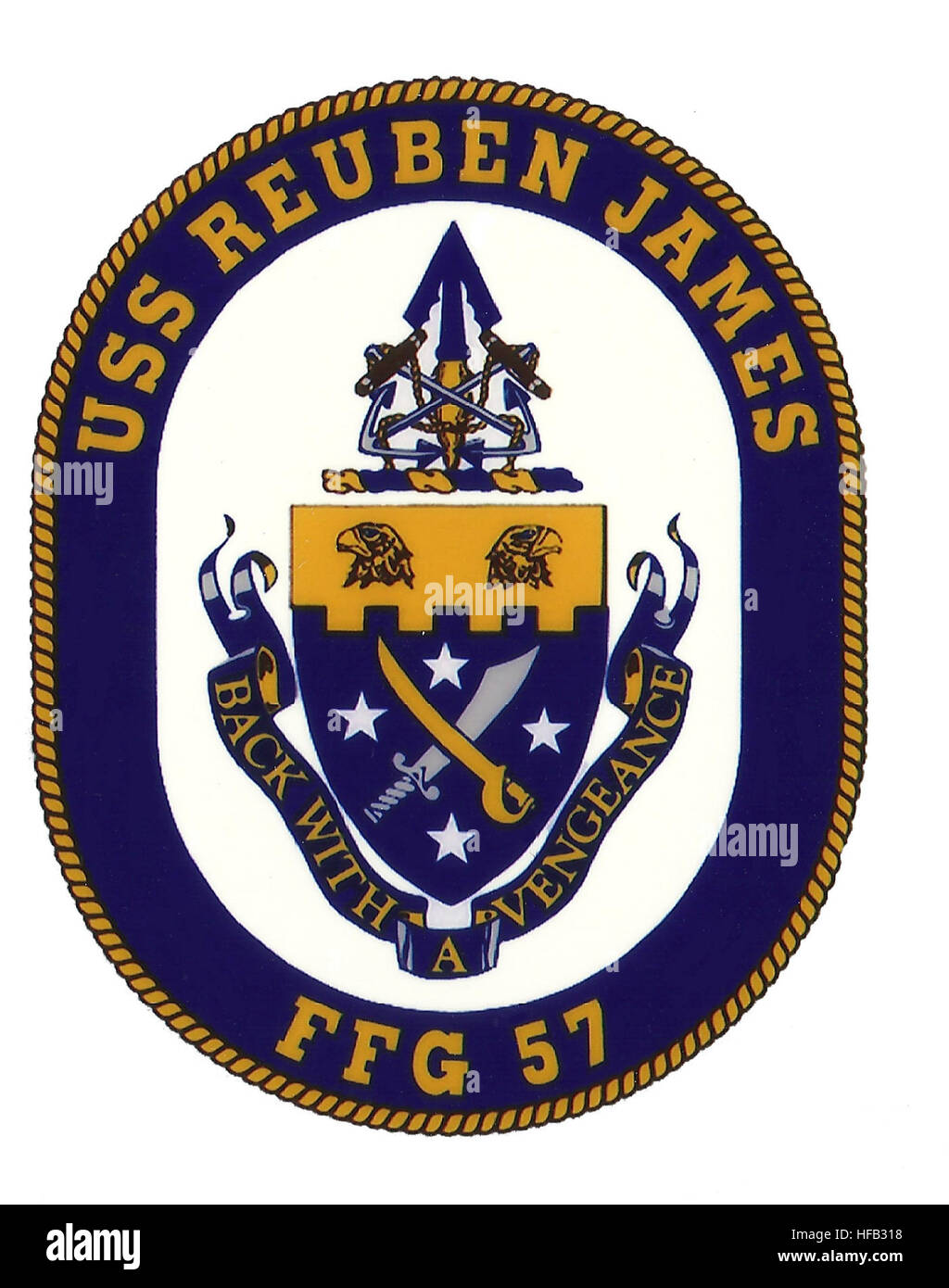 Coat of Arms USS Reuben James Stock Photo - Alamy