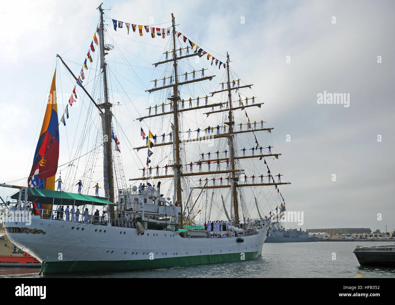 The Colombian navy training ship ARC Gloria arrives at Naval Station ...