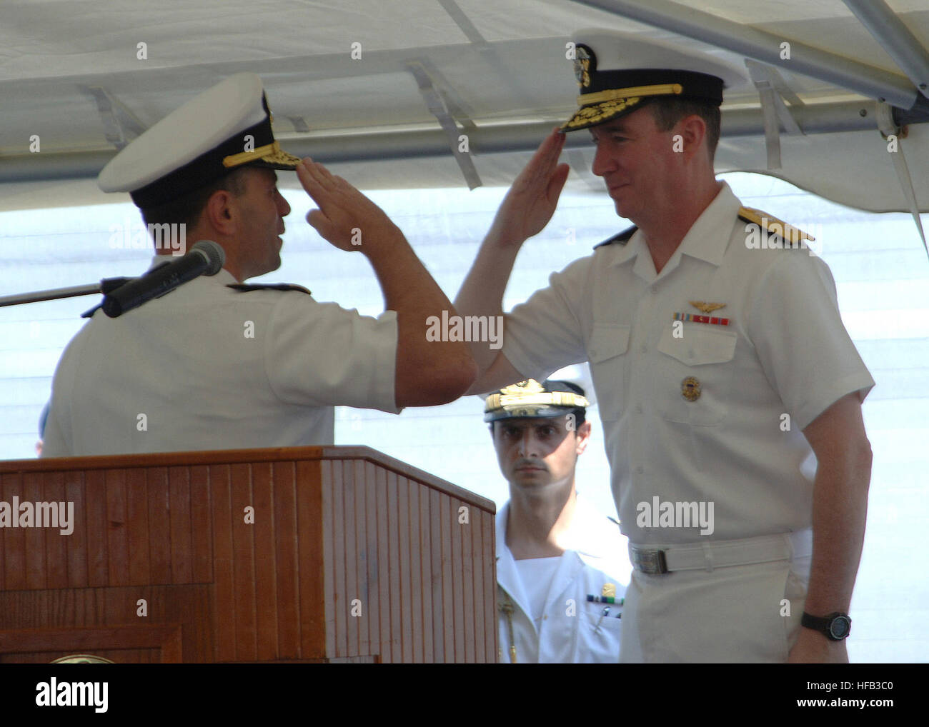 MANAMA, Bahrain- Rear Adm. John Miller, deputy commander, U.S. Naval ...
