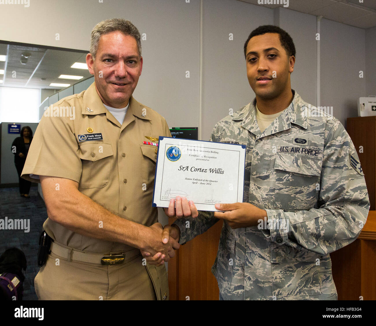 Commander, Joint Base Anacostia-Bolling Navy Capt. Frank Mays ...
