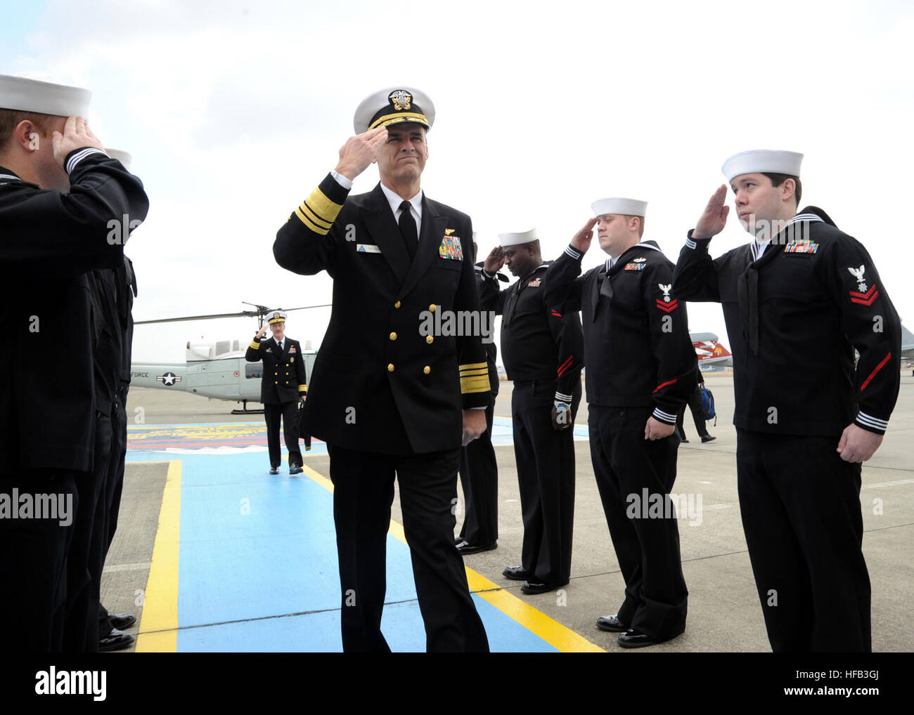 Vice Adm. Thomas Kilcline, commander of Naval Air Forces, is rendered ...