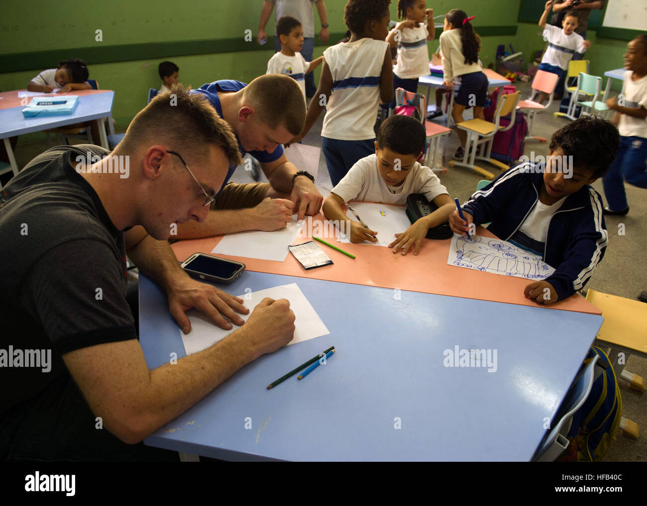 Sailors from the future amphibious assault ship USS America (LHA 6 ...