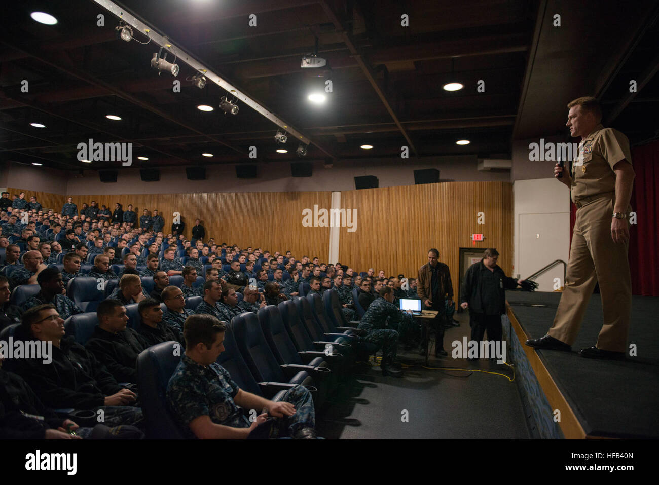 Naval leadership addresses sailors hi-res stock photography and images ...