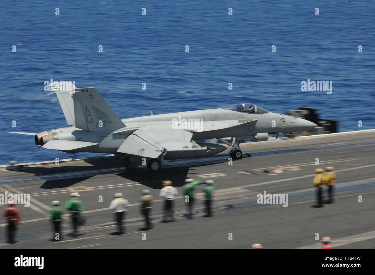 An F/A-18E Super Hornet from the Puking Dogs of Strike Fighter Squadron ...