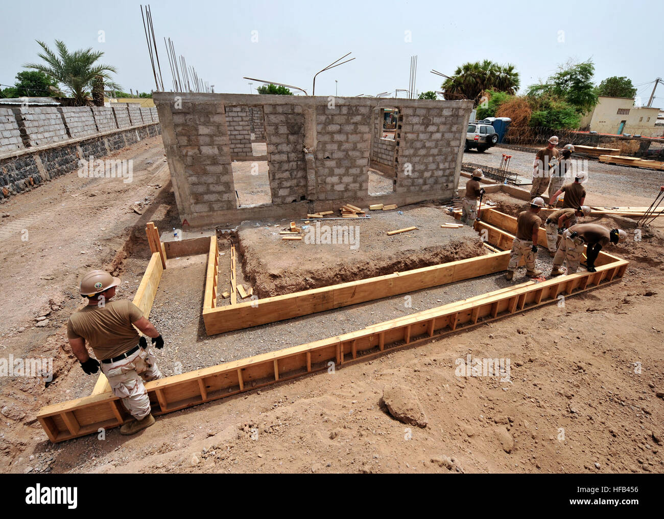Seabees assigned to Naval Mobile Construction Battalion 7, Combined ...