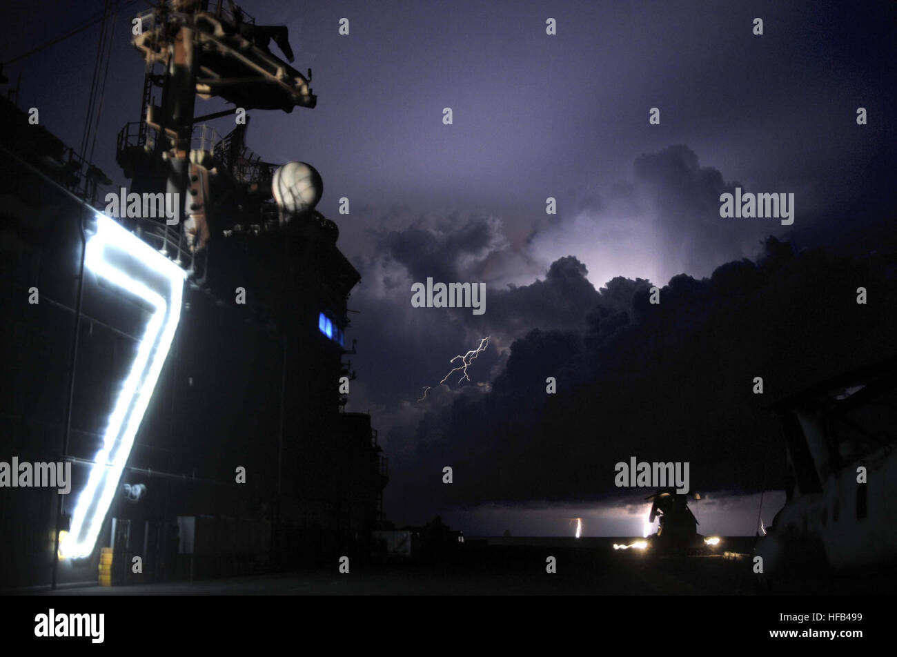 Flight deck personnel aboard the multipurpose amphibious assault ship ...