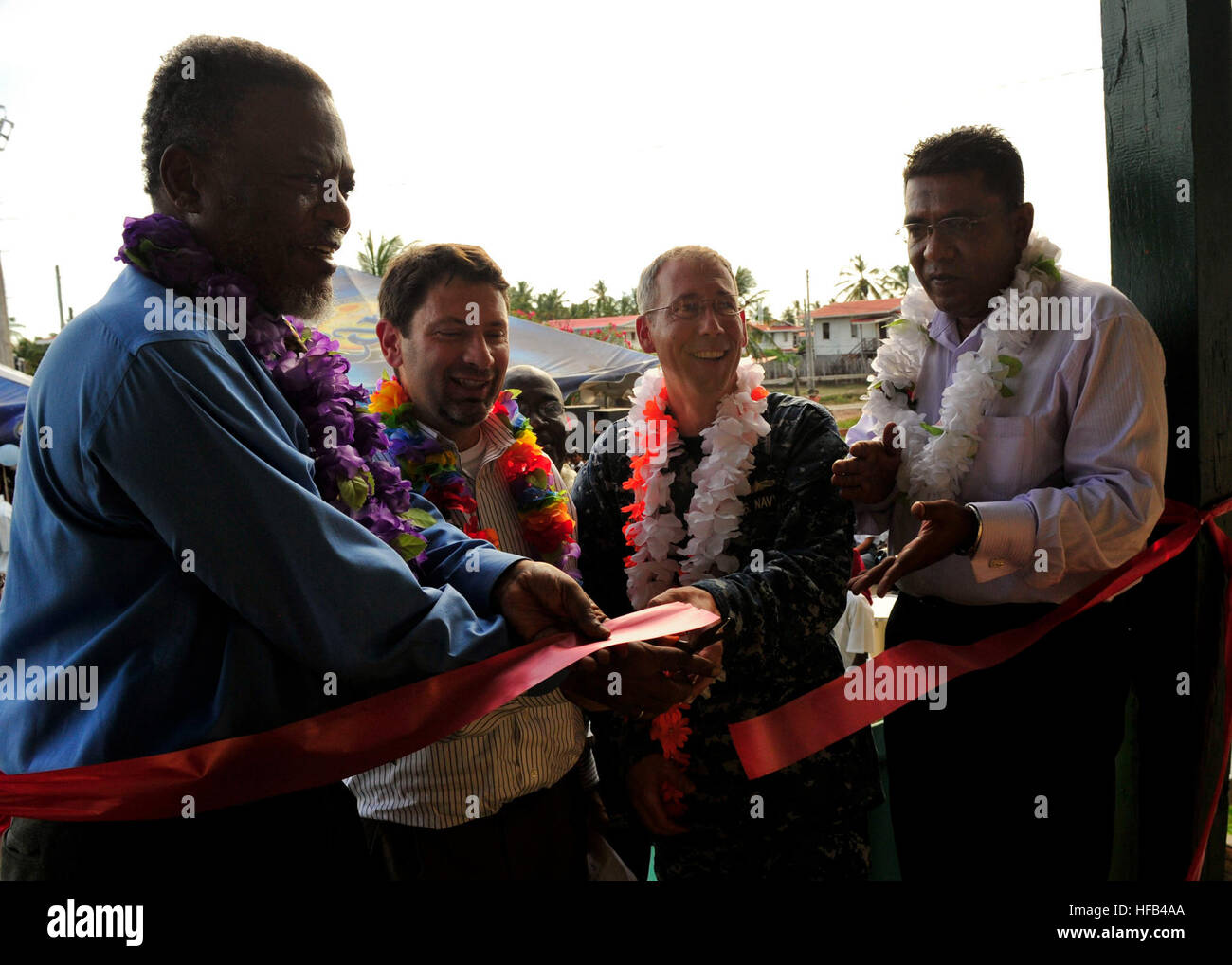 The Prime Minister of Guyana Samuel Hinds, left, Capt. Thomas Negus ...