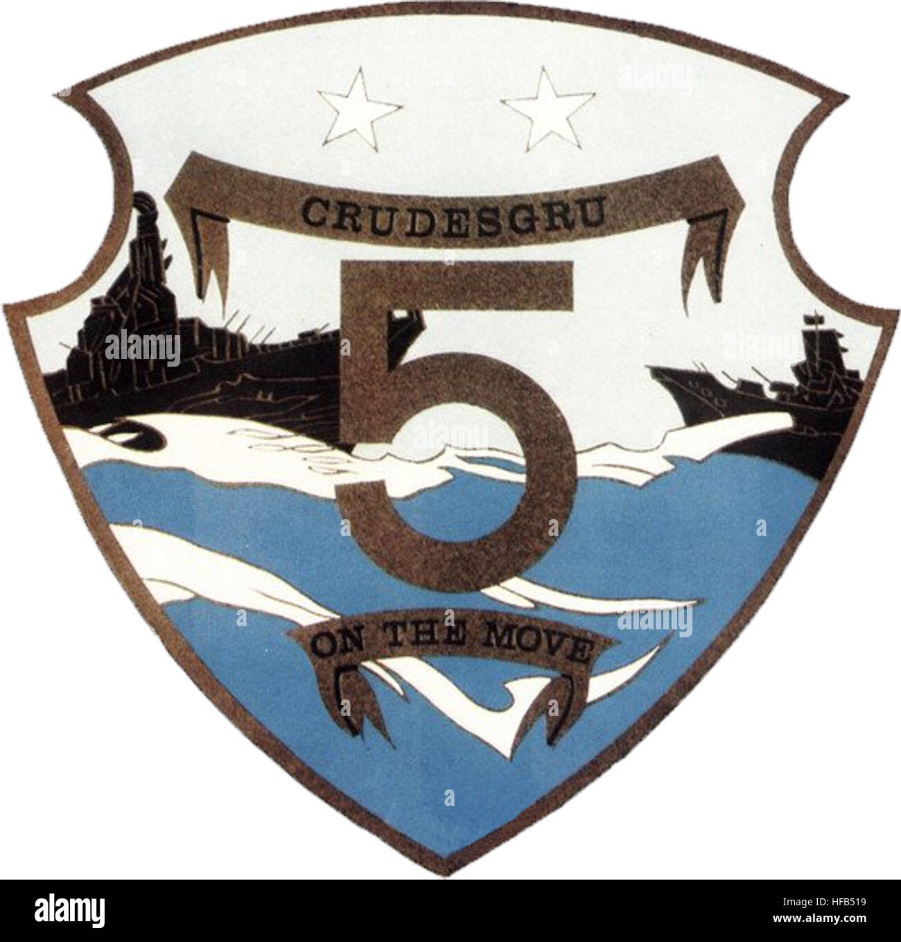 Cruiser Destroyer Group 5 (US Navy) insignia c1987 Stock Photo - Alamy
