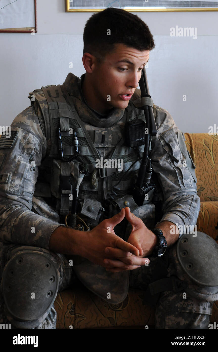 U.S. Army 1st Lt. Ben Robinson, platoon leader, 4th Platoon, Alpha ...