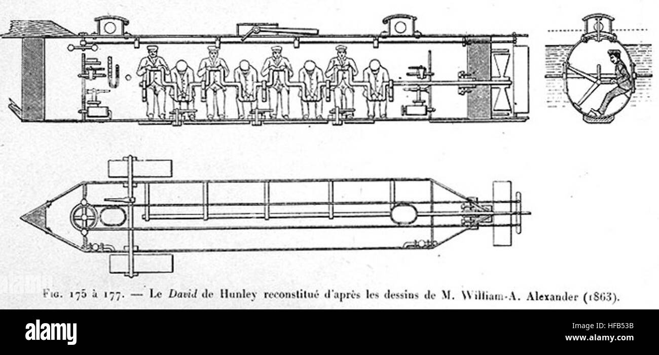 Css hunley cutaway Stock Photo - Alamy