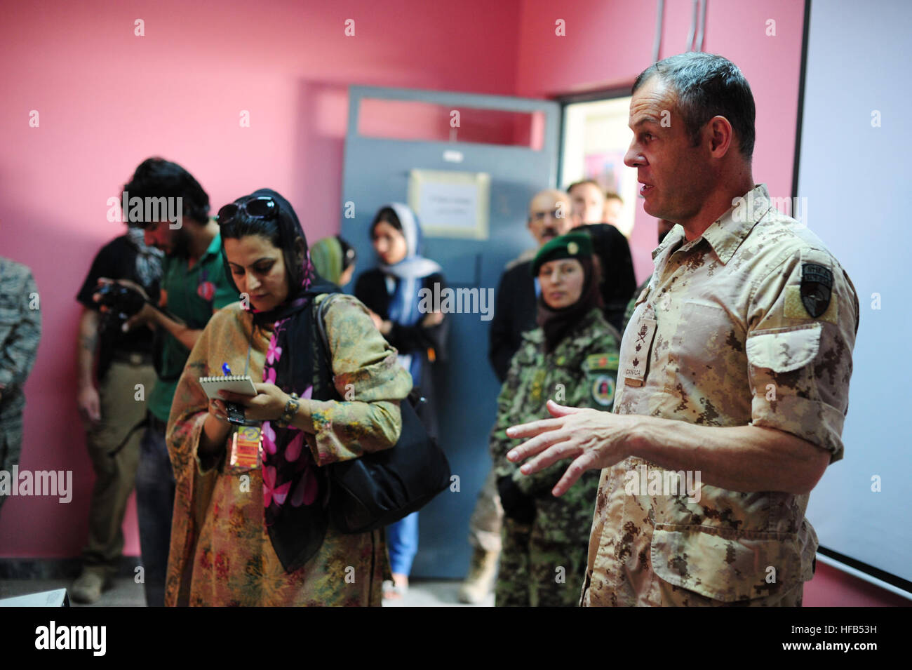 KABUL - Canadian Army Maj. Gen. D. Michael Day addresses female Afghan ...