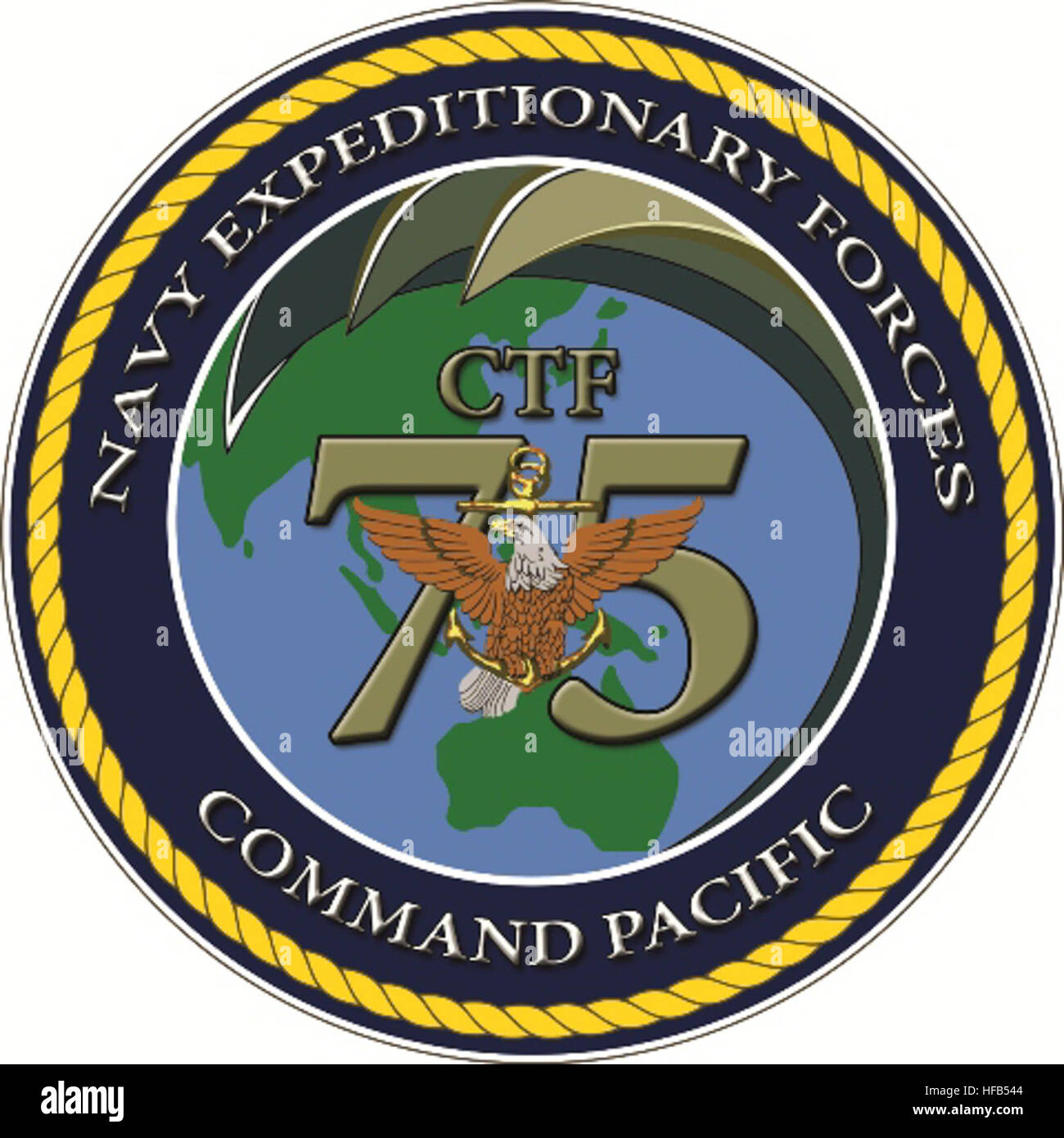 The emblem represents Combined Task Force 75, a U.S. Navy task force ...