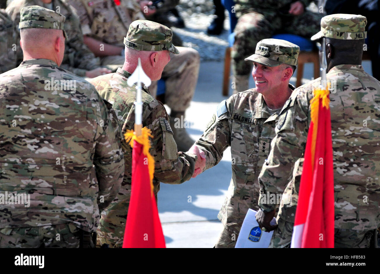 Lt. Gen. Daniel Bolger shakes Lt. Gen. William Caldwell hand. Bolger ...