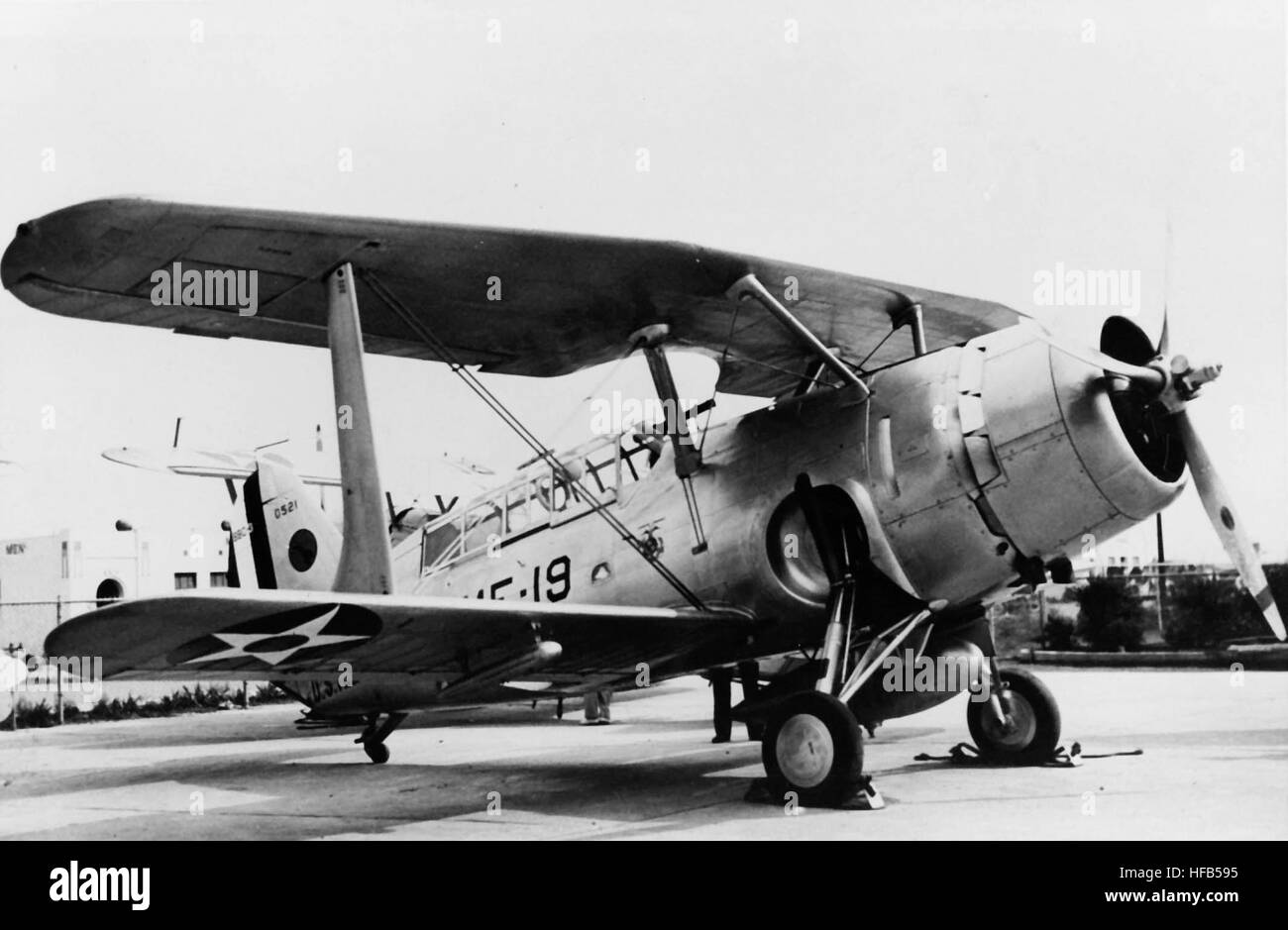 The Curtiss SBC-3 biplane served with Marine Fighter Squadron 2 (VMF-2 ...