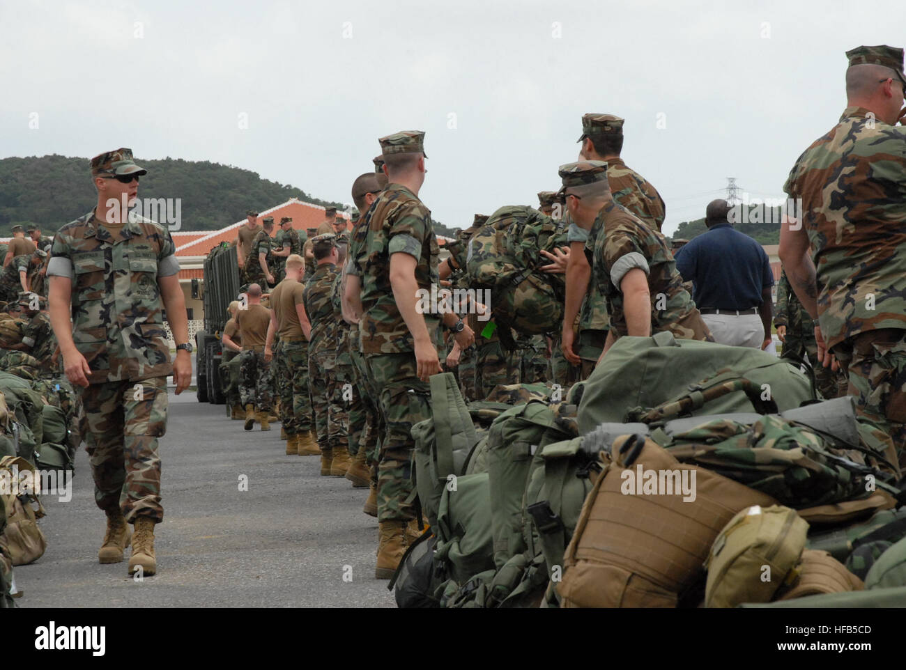 Seabees assigned to Naval Mobile Construction Battalion 11 stage ...