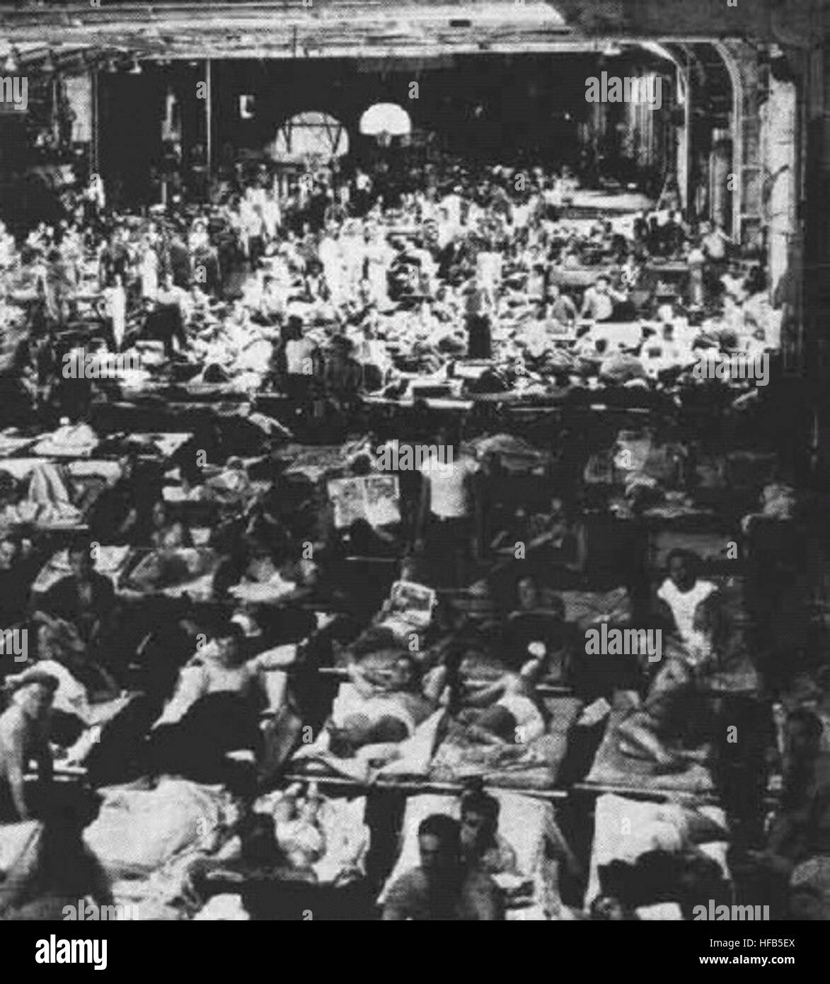 CV-6 hangar small Magic Carpet NAN12-45 Stock Photo - Alamy