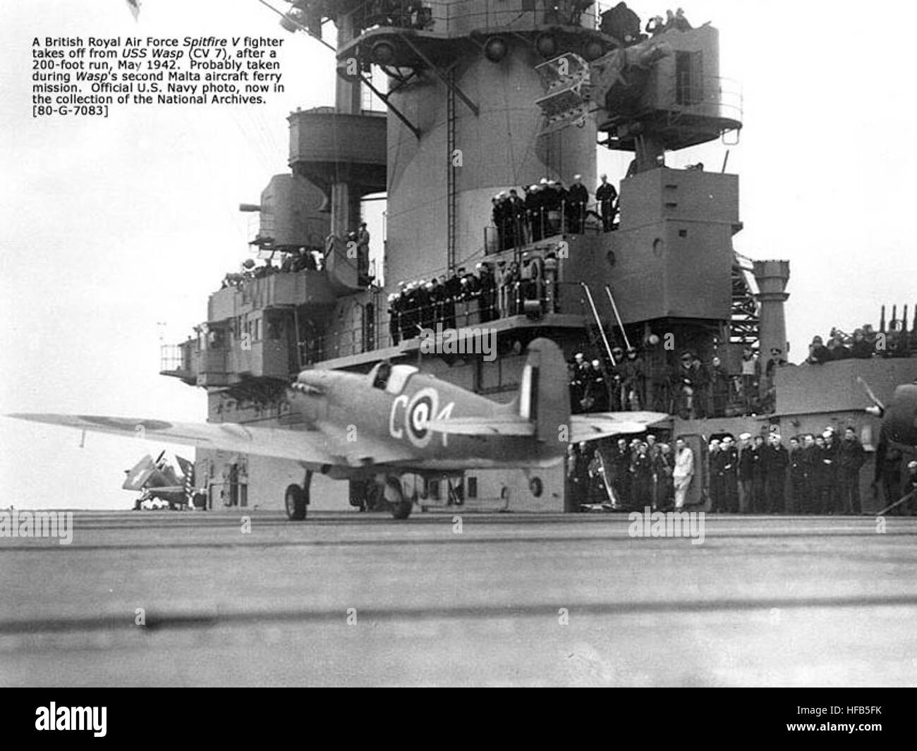 CV-7 Wasp ferry mission Stock Photo - Alamy