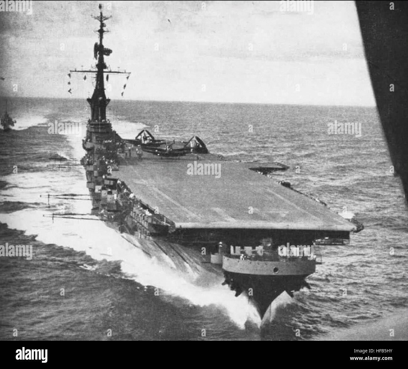 The aircraft carrier CVB-41 conducts a shakedown cruise in the ...