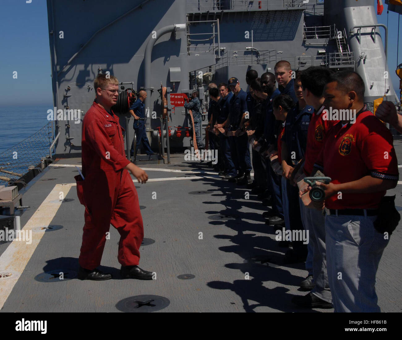 Petty Officer 3rd Class Stephen Collins, a damage controlman from ...