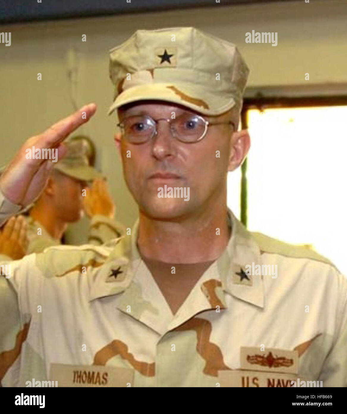 David Thomas salutes -- cropped Stock Photo - Alamy