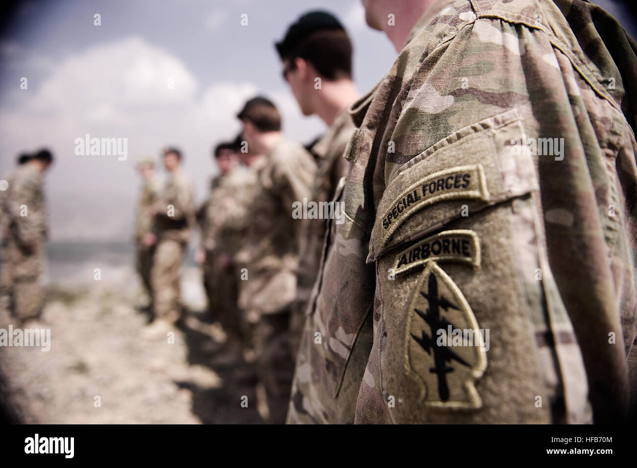 Coalition special operations forces line up in formation at Camp ...