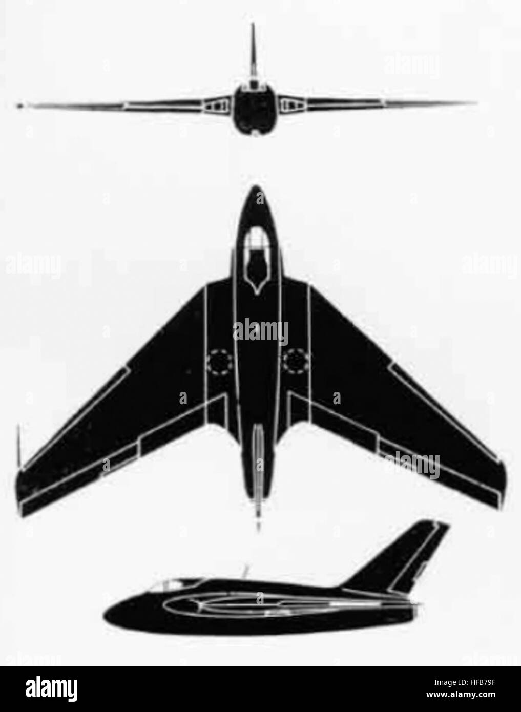 De Havilland DH.108 Swallow (VW120) drawings 1949 Stock Photo - Alamy