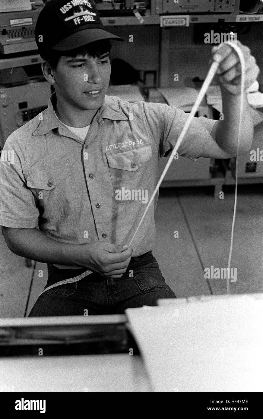 Seaman Roger Bruce Littlejohn, a radioman aboard the frigate USS ...