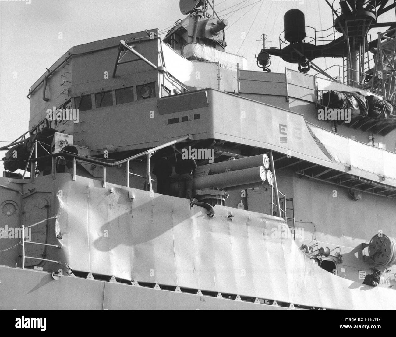 Aboard guided missile cruiser Black and White Stock Photos & Images - Alamy