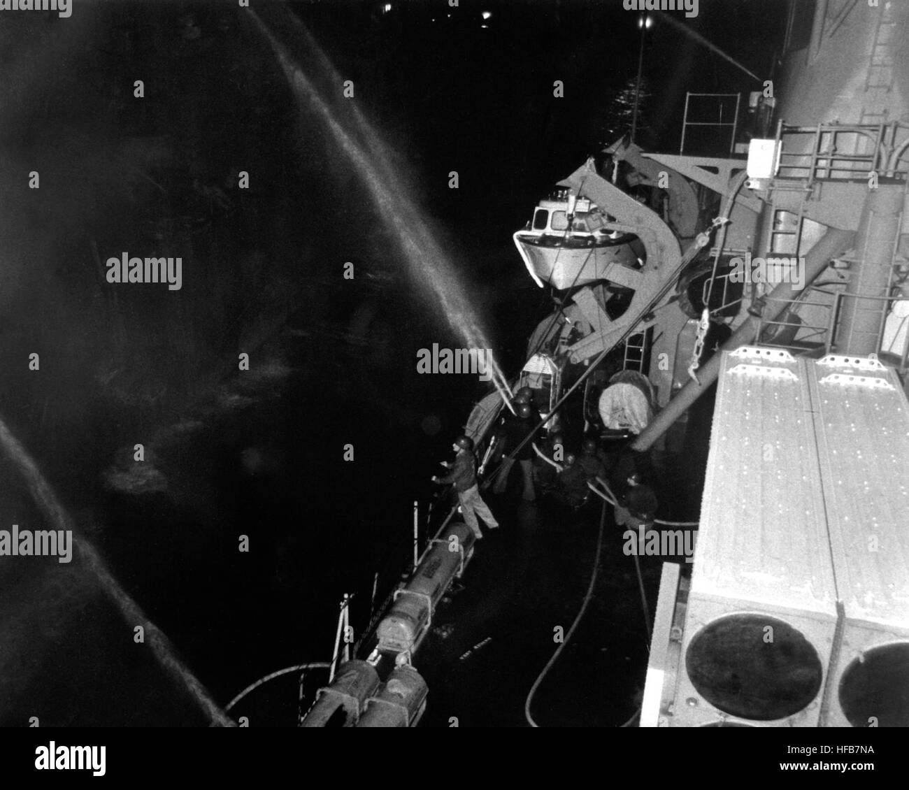 Aboard guided missile cruiser Black and White Stock Photos & Images - Alamy