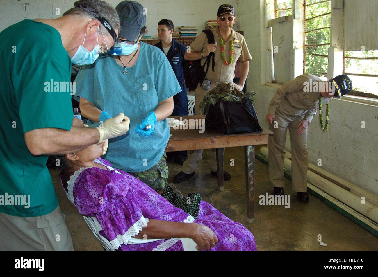 Rear Adm. Christine S. Hunter, commander, Navy Medicine West, right ...