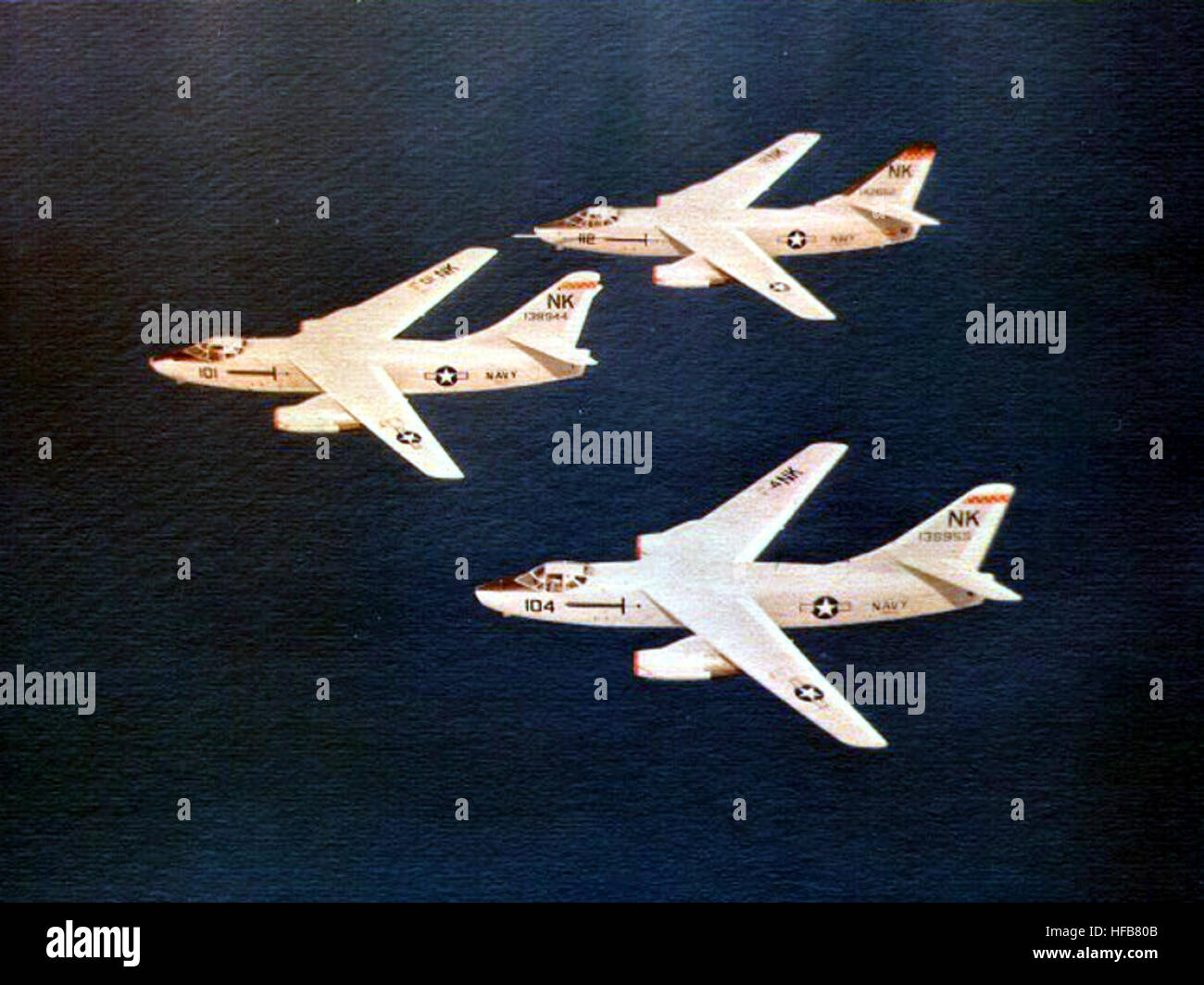 Douglas A-3B Skywarriors of VAH-10 in flight c1964 Stock Photo - Alamy