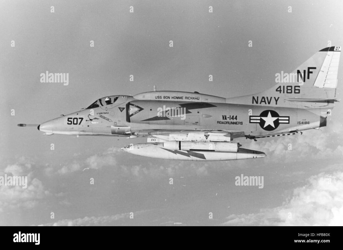 Douglas A-4F Skyhawk of VA-144 in flight in April 1970 Stock Photo - Alamy