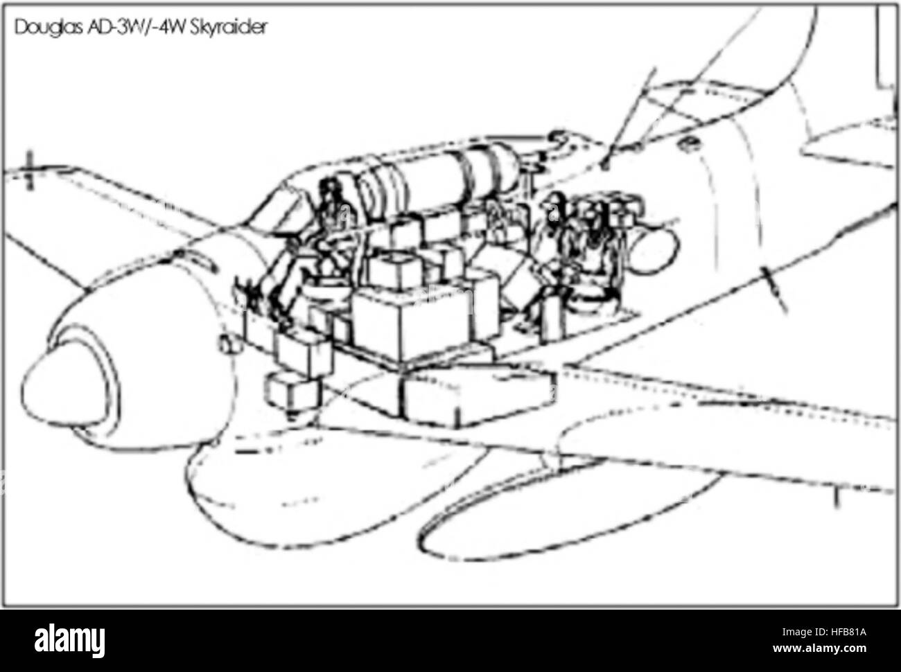 Douglas AD-3W -4W cutaway diagram Stock Photo - Alamy
