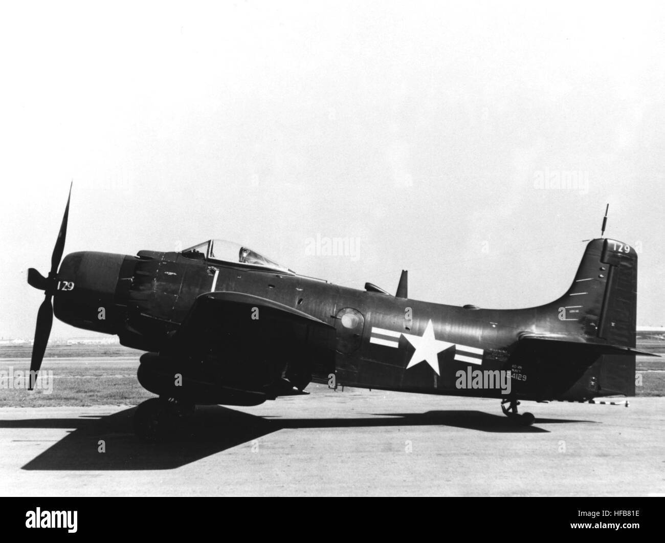 Douglas AD-4N Skyraider on the ground in the 1950s Stock Photo - Alamy