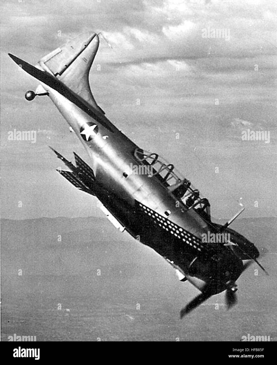 Douglas SBD Dauntless in a bombing dive c1942 Stock Photo - Alamy