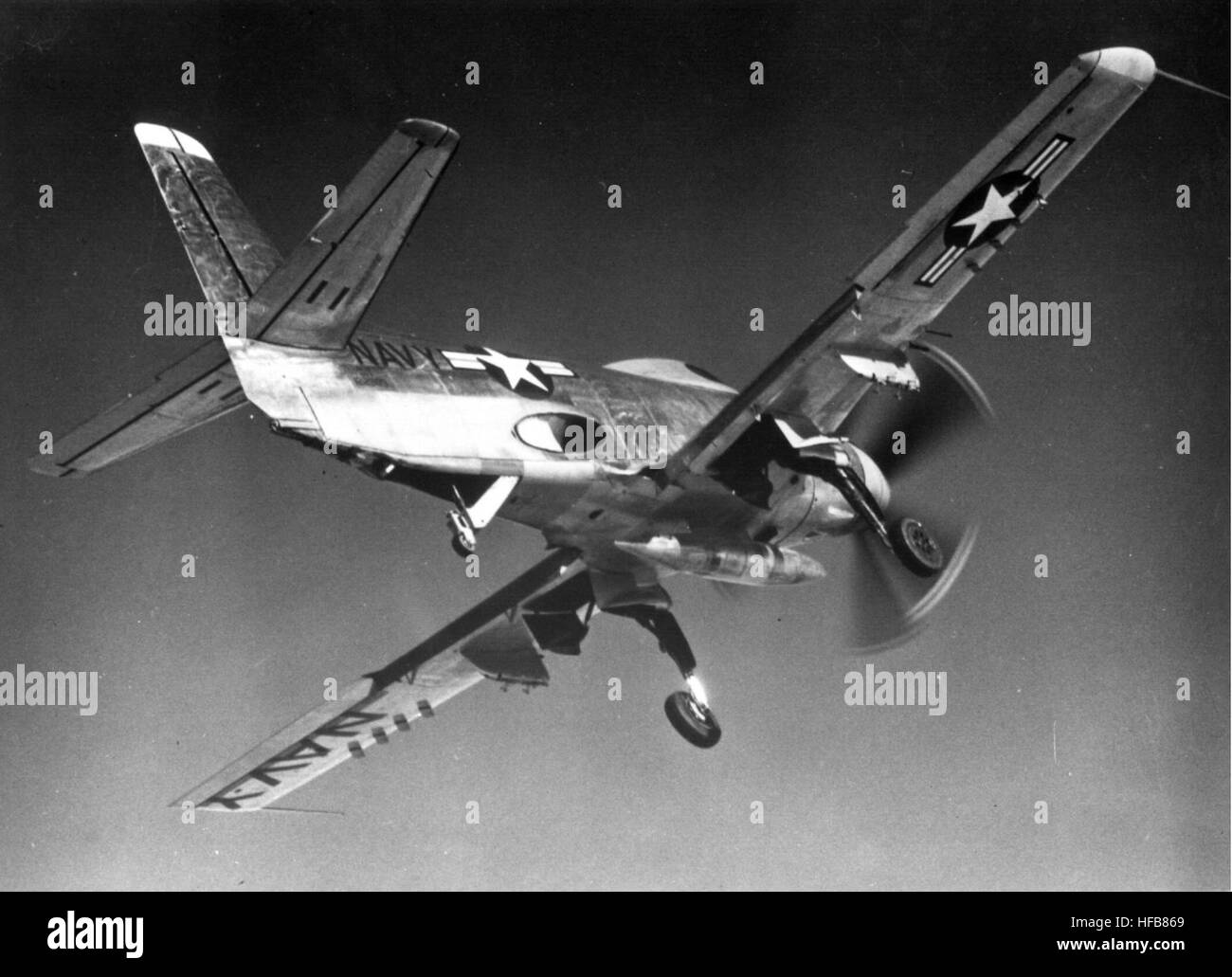Douglas XA2D-1 from below c1952 Stock Photo - Alamy