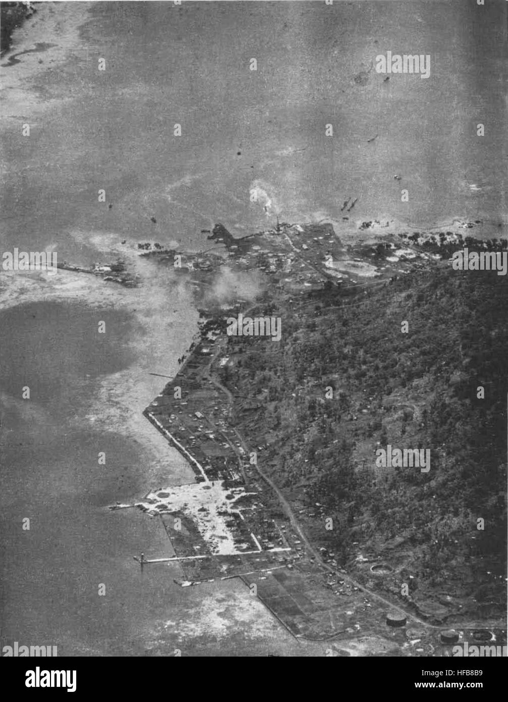 Dublon island Truk aerial photo c1945 Stock Photo - Alamy