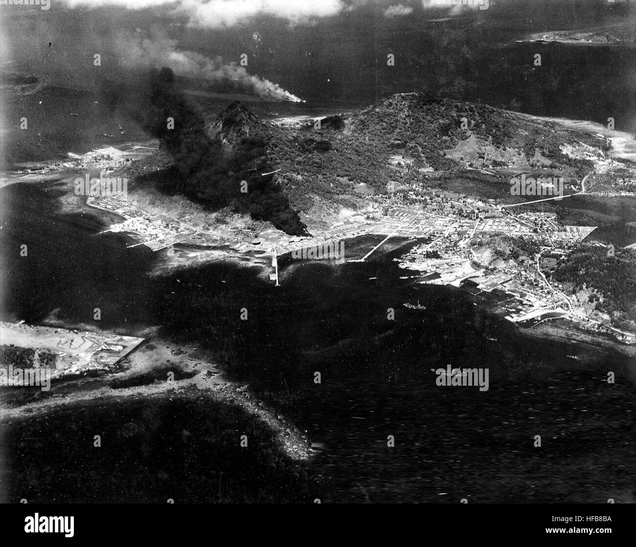 Dublon Island Truk under attack in 1944 Stock Photo - Alamy