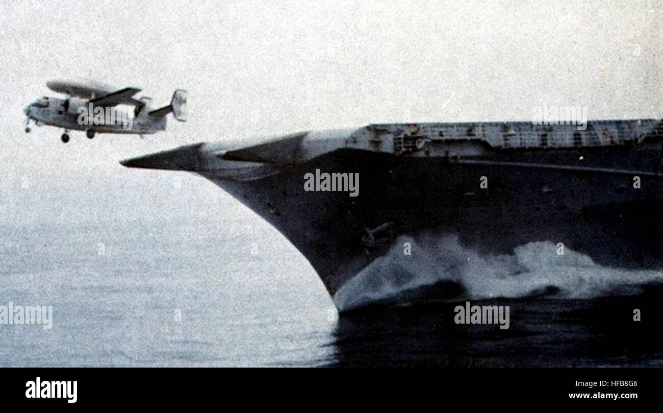 E-1B of VAW-11 launched from USS Ticonderoga (CVA-14) 1968 Stock Photo ...