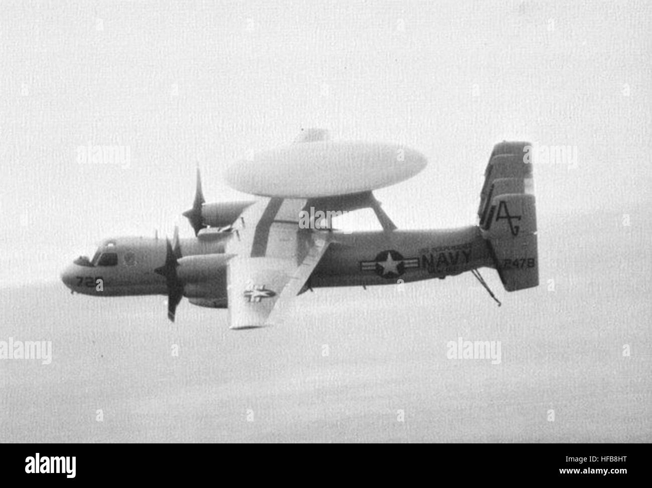E-2B Hawkeye of VAW-122 in flight c1973 Stock Photo - Alamy