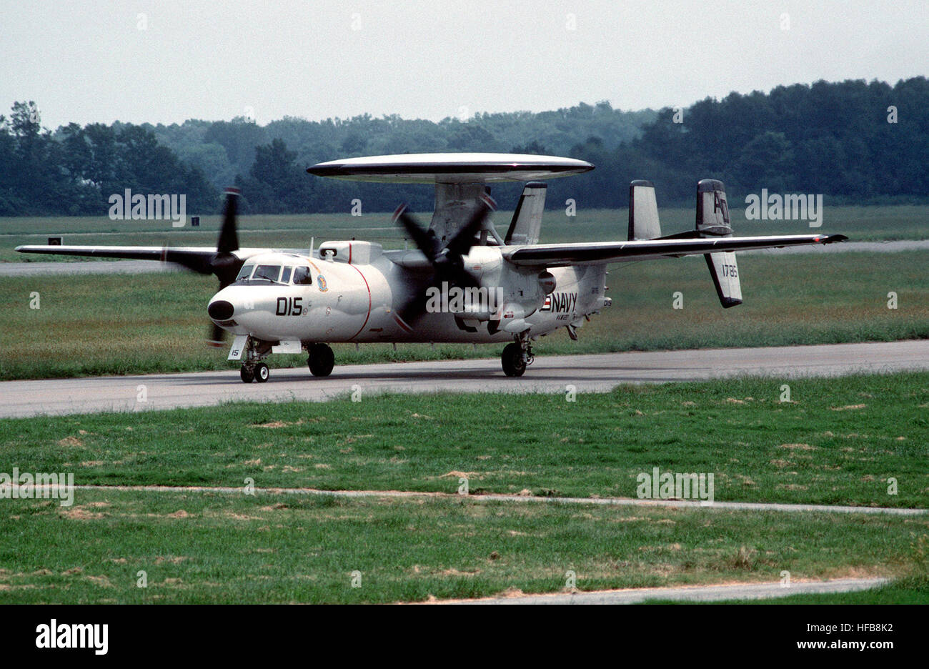 An Airborne Early Warning Squadron 120 (VAW-120) E-2C Hawkeye aircraft ...