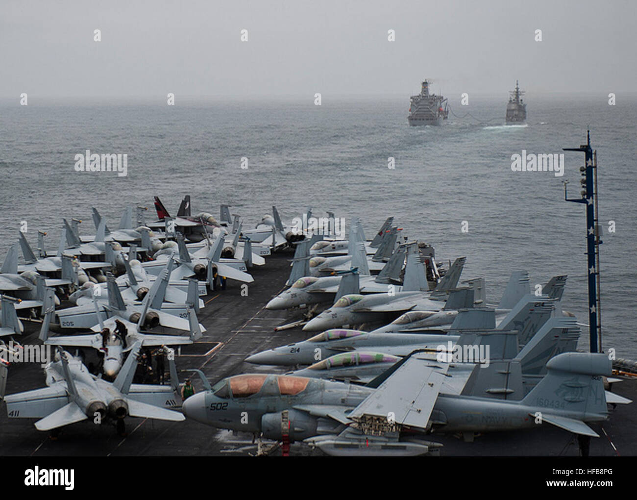 130412-N-LP801-006 USS Nimitz underway with USNS Henry J. Kaiser & USS ...